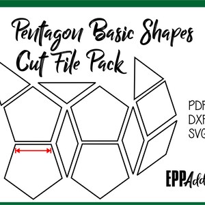 Pentagon Based Shape Cut File Pack for English Paper Piecing | SVG ...