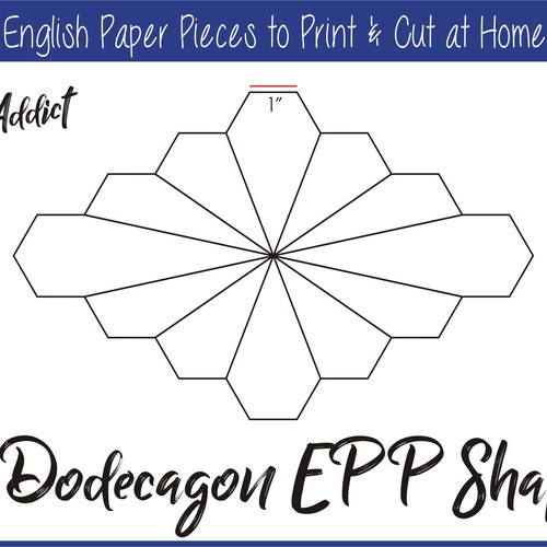 1 Print at Home Dodecagon Block Shapes for English Paper - Etsy