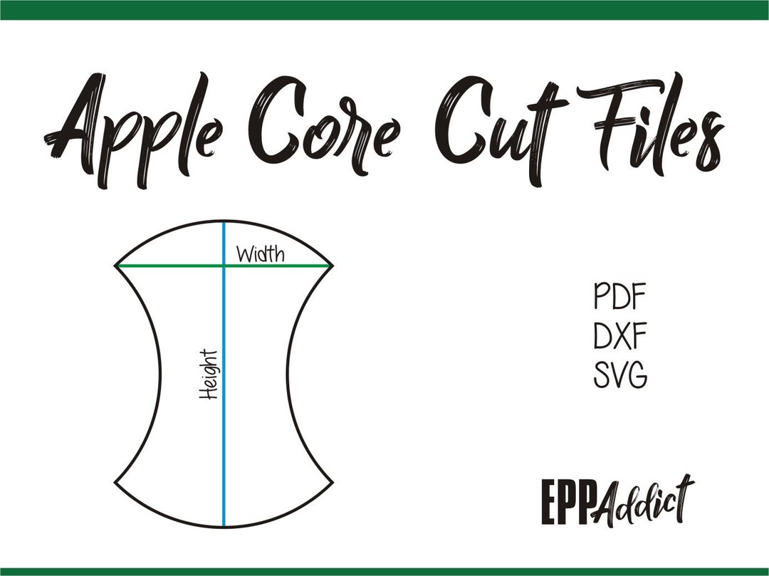 Apple Core Cut Files for English Paper Piecing | SVG | DXF | Cricut ...