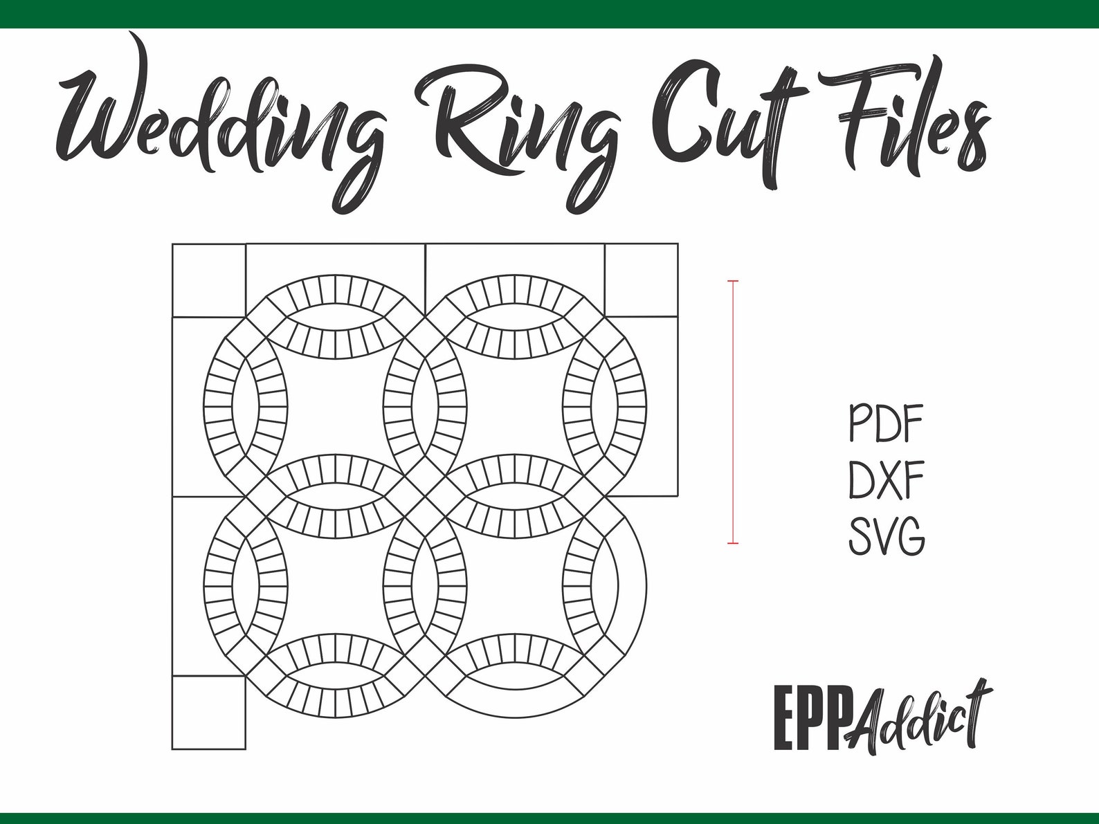 Double Wedding Ring Cut Files for English Paper Piecing SVG DXF Cricut ...