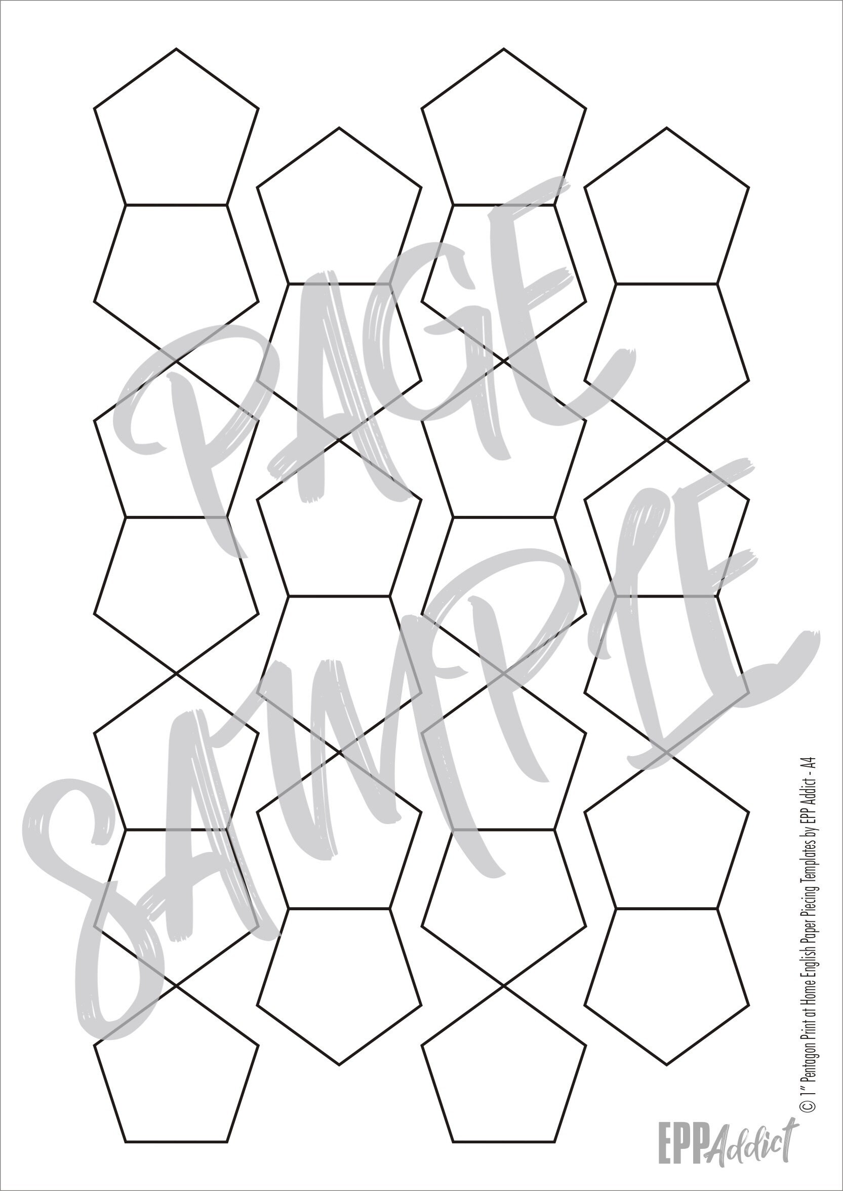 1 Print at Home Pentagon Based Shapes for English Paper - Etsy