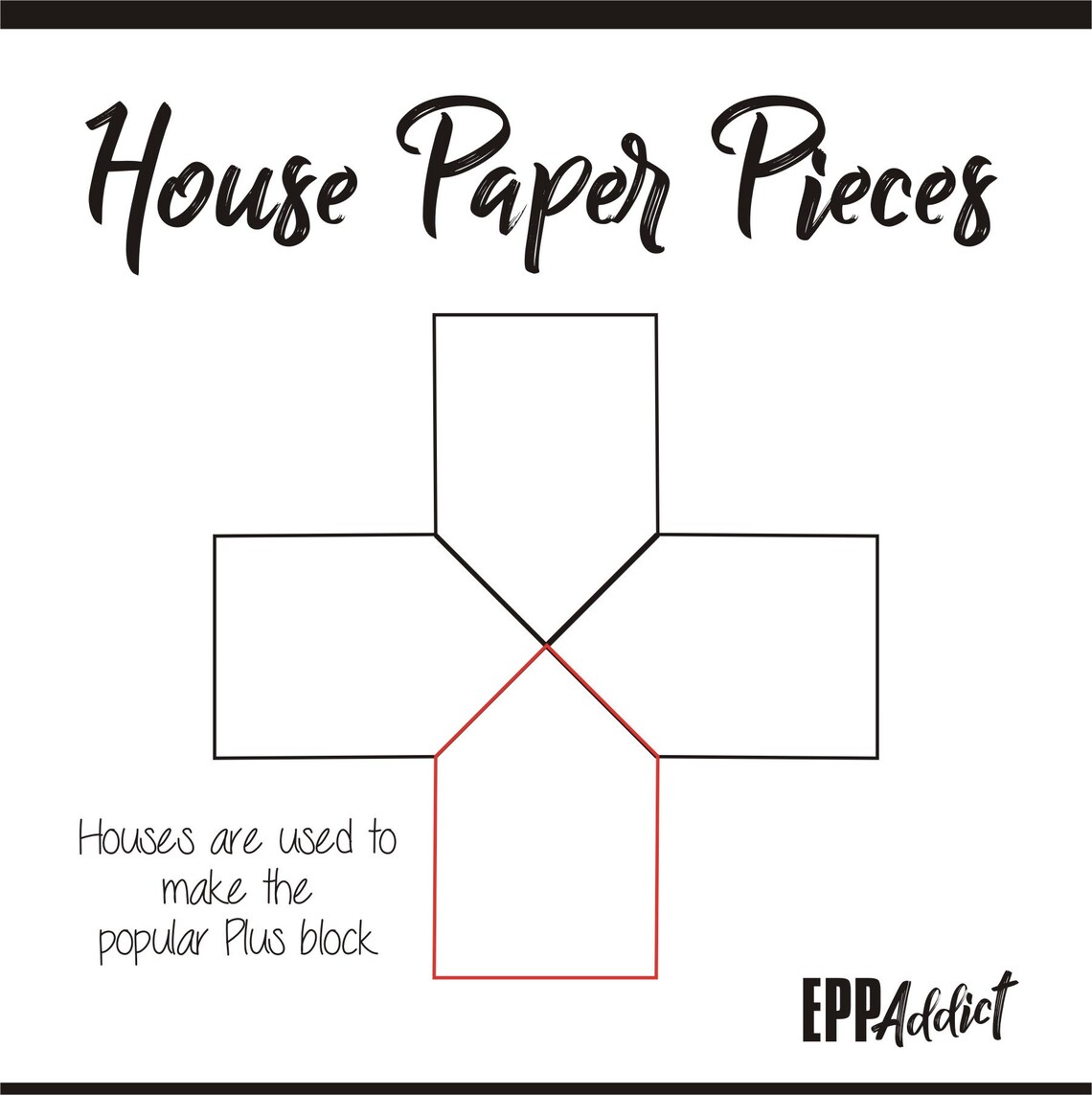 3 Printable Plus Shaped Pieces for English Paper Piecing - Etsy