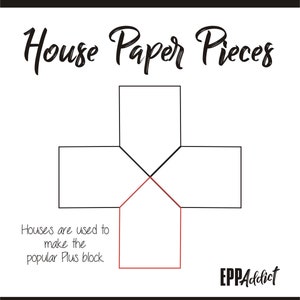 3 Printable Plus Shaped Pieces for English Paper Piecing EPP Pieces ...