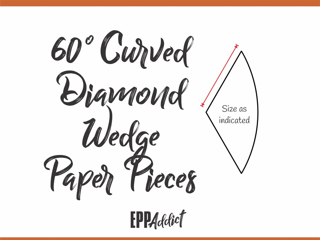 60 Degree Diamond Wedge English Paper Pieces for English Paper Piecing ...
