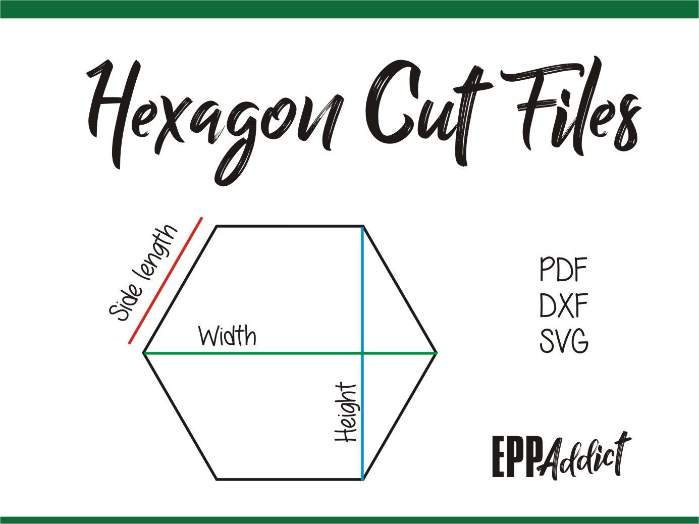 Hexagon Cut Files for English Paper Piecing | SVG | DXF | Cricut ...