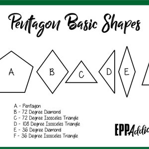 Pentagon Based Shape Cut File Pack for English Paper Piecing | SVG ...