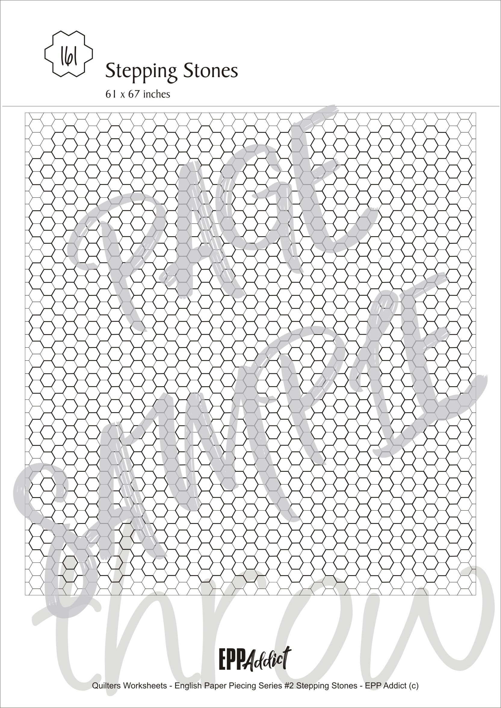 EPP Hexagon Flower Worksheet #2 | Stepping Stones | EPP | Layout ...