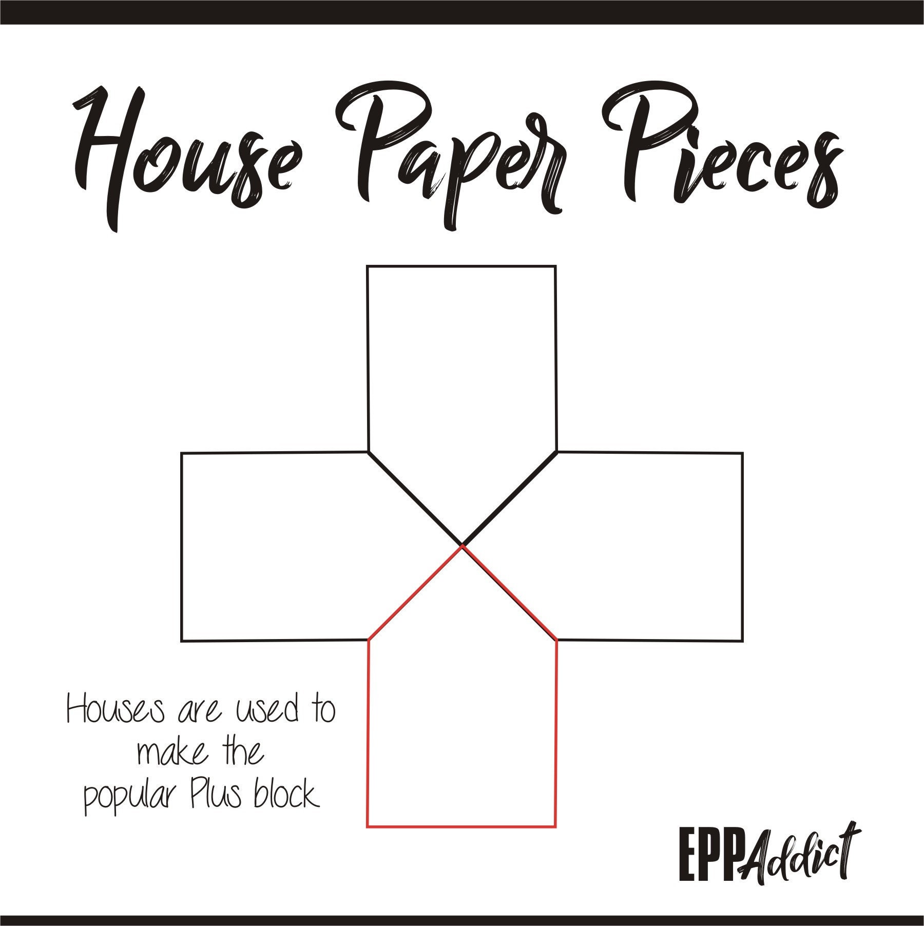 2" Print at Home Plus Shaped Pieces for English Paper Piecing | EPP ...