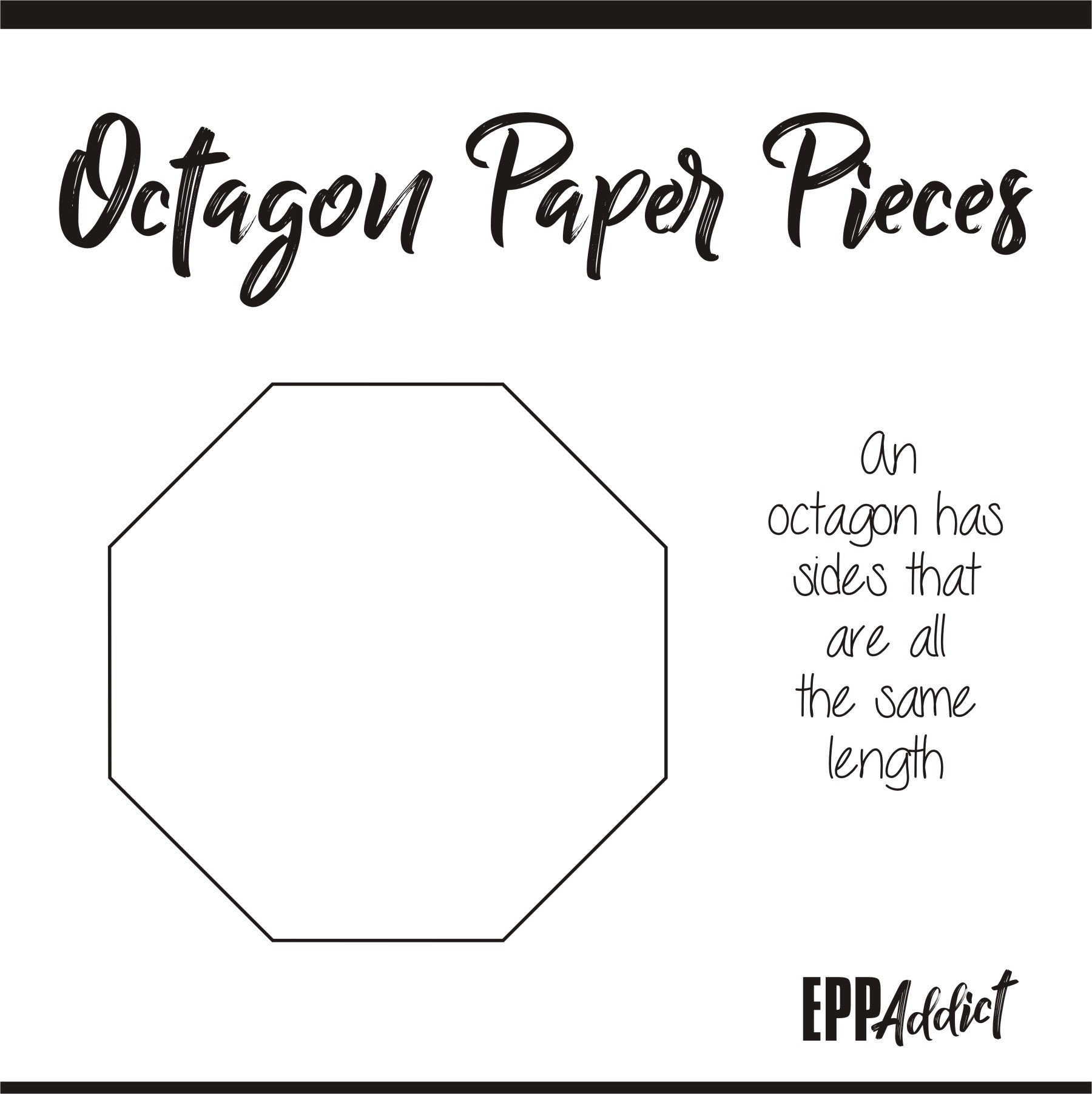 3" Printable Octagon and Honeycomb Print at Home Shapes for English ...
