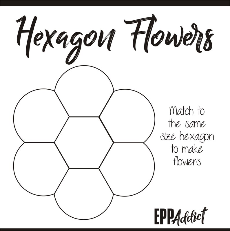Hexagon Flower Petal English Paper Pieces for English Paper Piecing ...