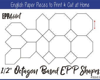 3 Printable Plus Shaped Pieces for English Paper Piecing - Etsy