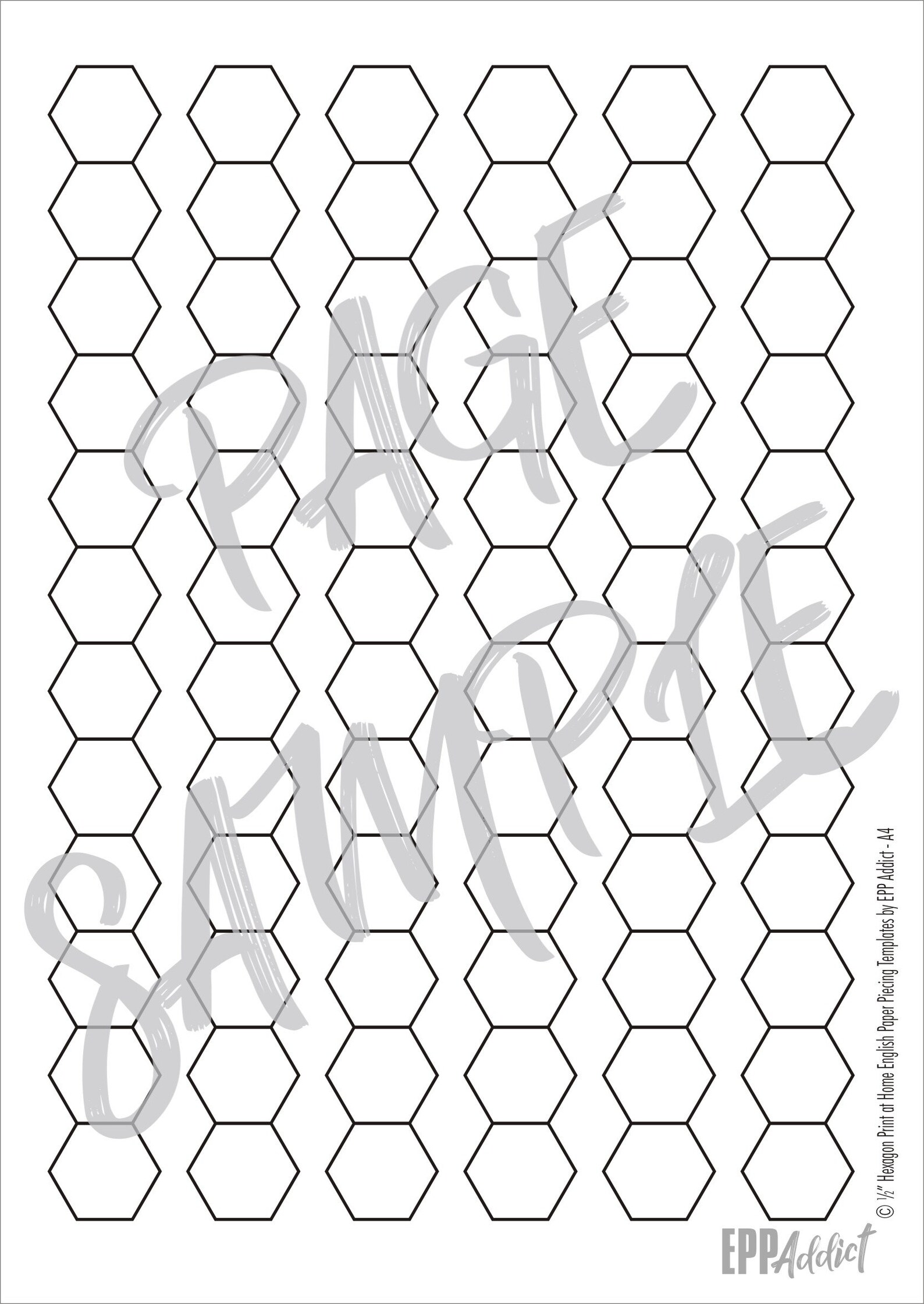 1/2 Print at Home Basic Shapes for English Paper Piecing EPP Pieces ...