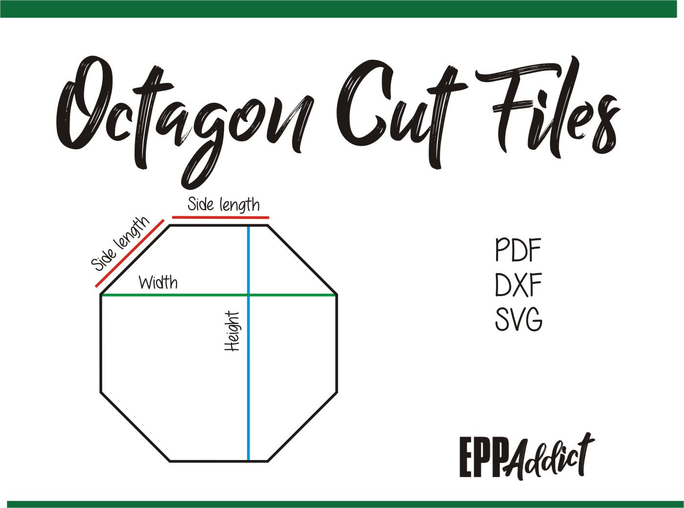Octagon Cut Files for English Paper Piecing SVG DXF - Etsy