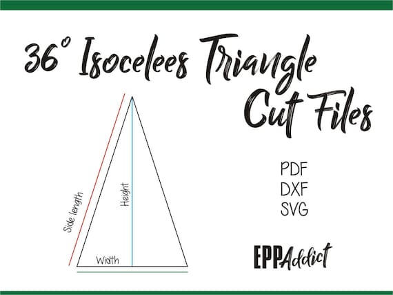 36 Degree Isoceles Triangle Cut Files for English Paper - Etsy