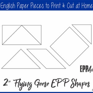 2 Flying Geese Printable English Paper Pieces EPP Dowloadable Download ...