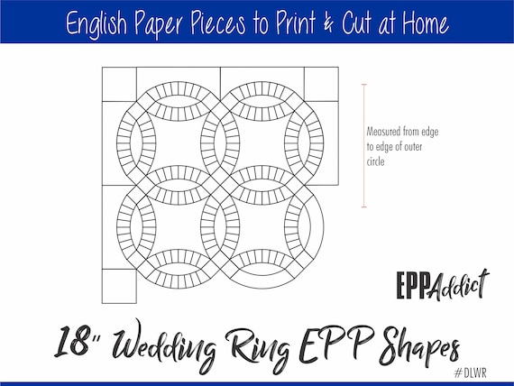 18 Printable Wedding Ring Block Pieces for English Paper | Etsy