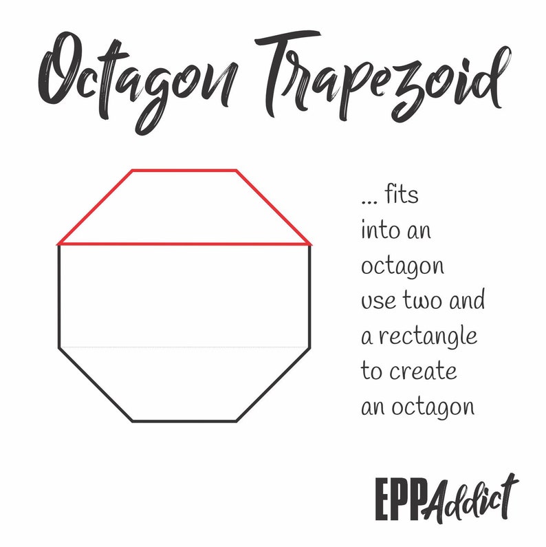 Octagon Trapezoid Cut Files for English Paper Piecing | SVG | DXF ...
