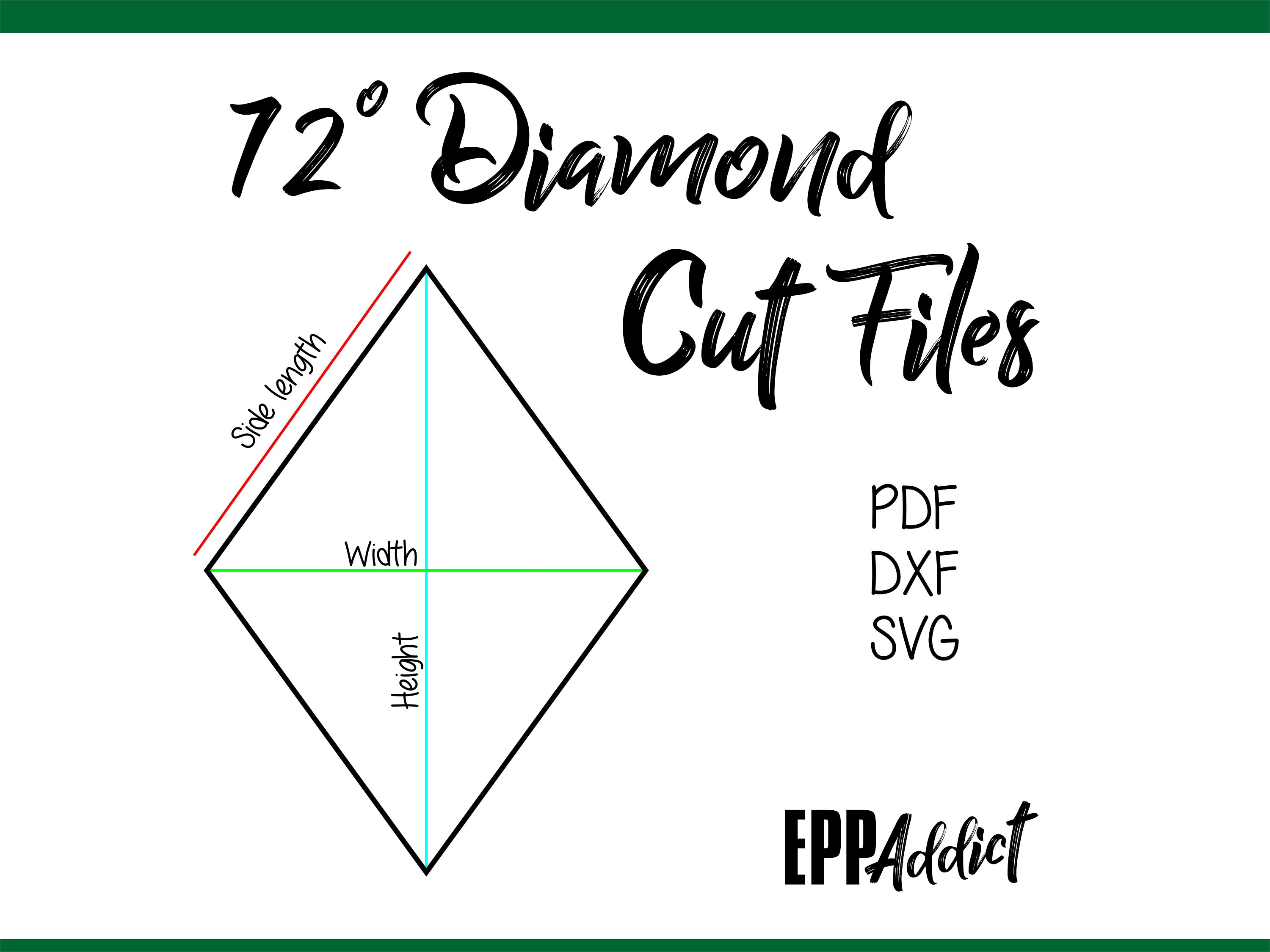 72 Degree Diamond/5 Point Star Cut Files for English Paper Piecing ...