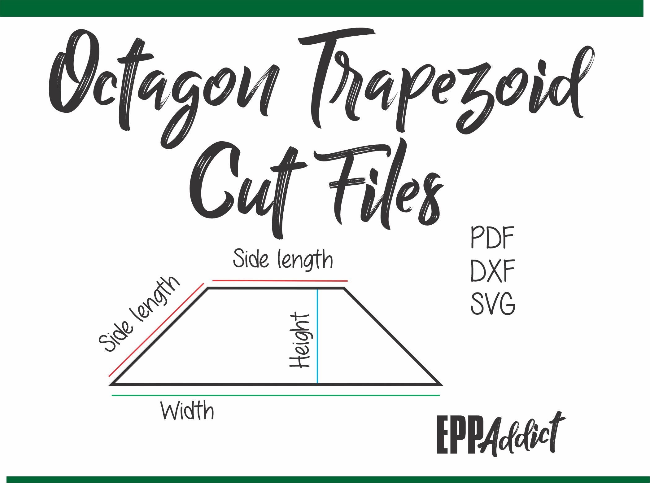 Octagon Trapezoid Cut Files for English Paper Piecing | SVG | DXF ...