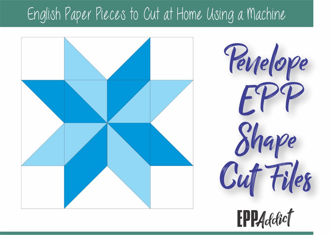 Lemoyne Star Block Cut File Pack for English Paper Piecing SVG DXF PDF ...