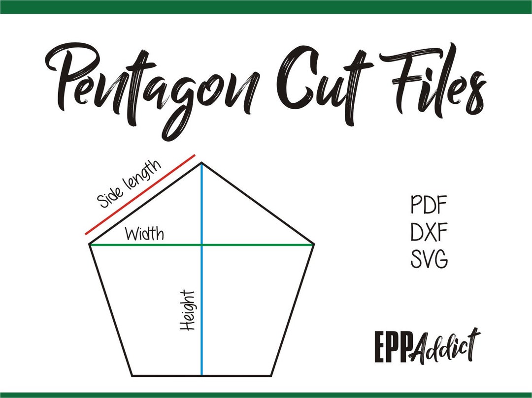 Pentagon Cut Files for English Paper Piecing | SVG | DXF | Cricut ...