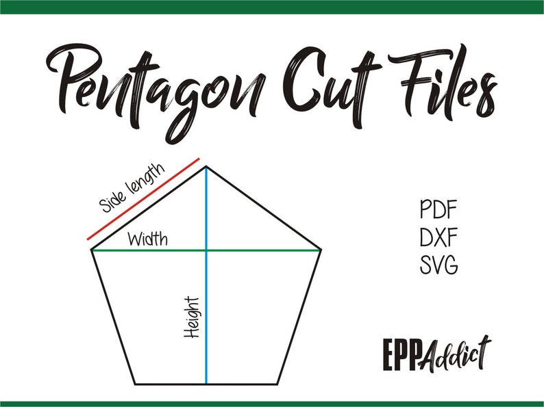 Pentagon Cut Files for English Paper Piecing SVG DXF - Etsy