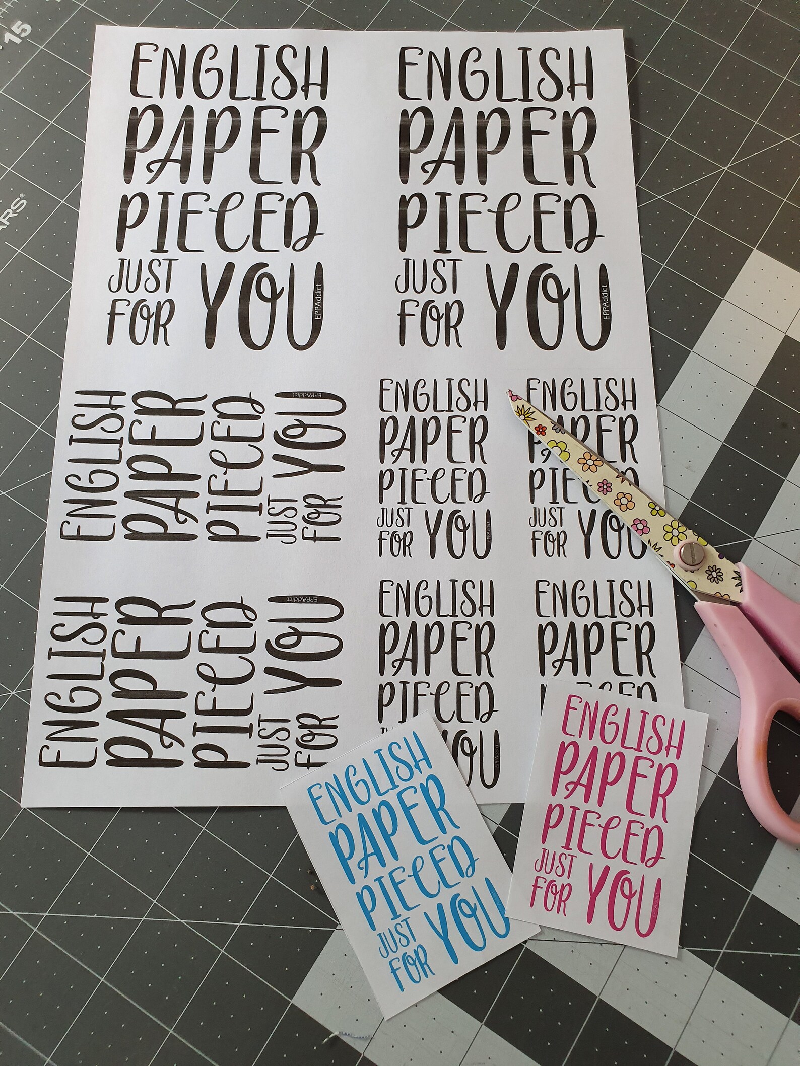Multiple Sized Printable 'english Paper Pieced Just for - Etsy