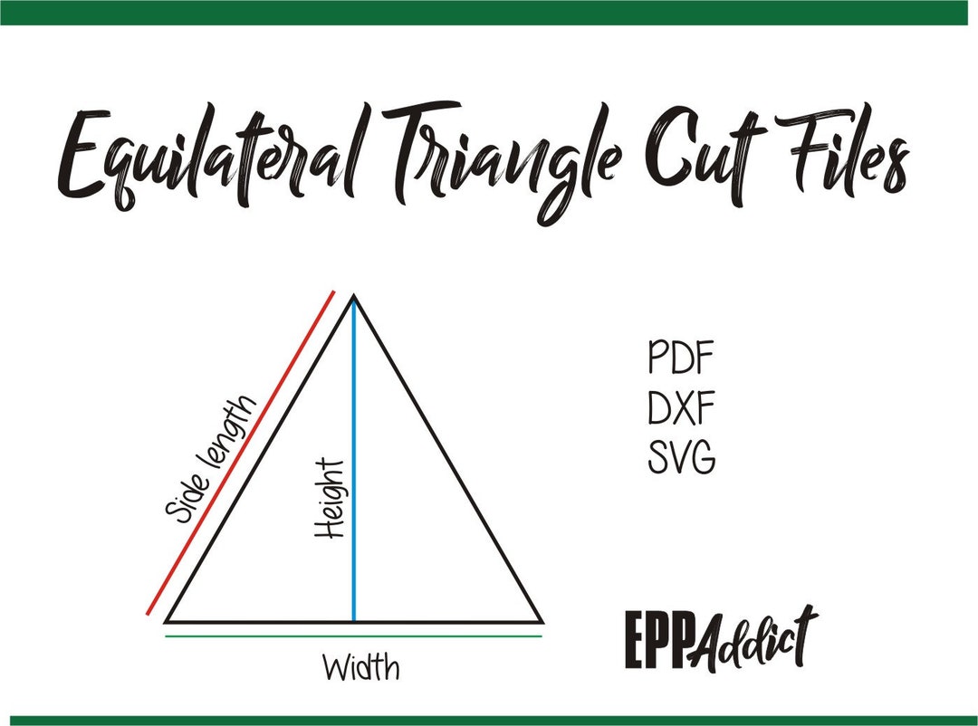 60 Degree Equilateral Triangle Cut Files for English Paper Piecing ...