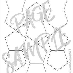 1" - 2" Print at Home Pentagon Shapes for English Paper Piecing | EPP ...