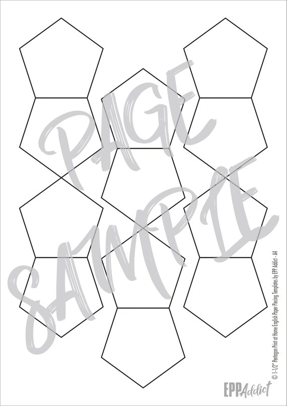 Plantilla De Pentágono Imprimible Geoplanos Plantillas | PDF