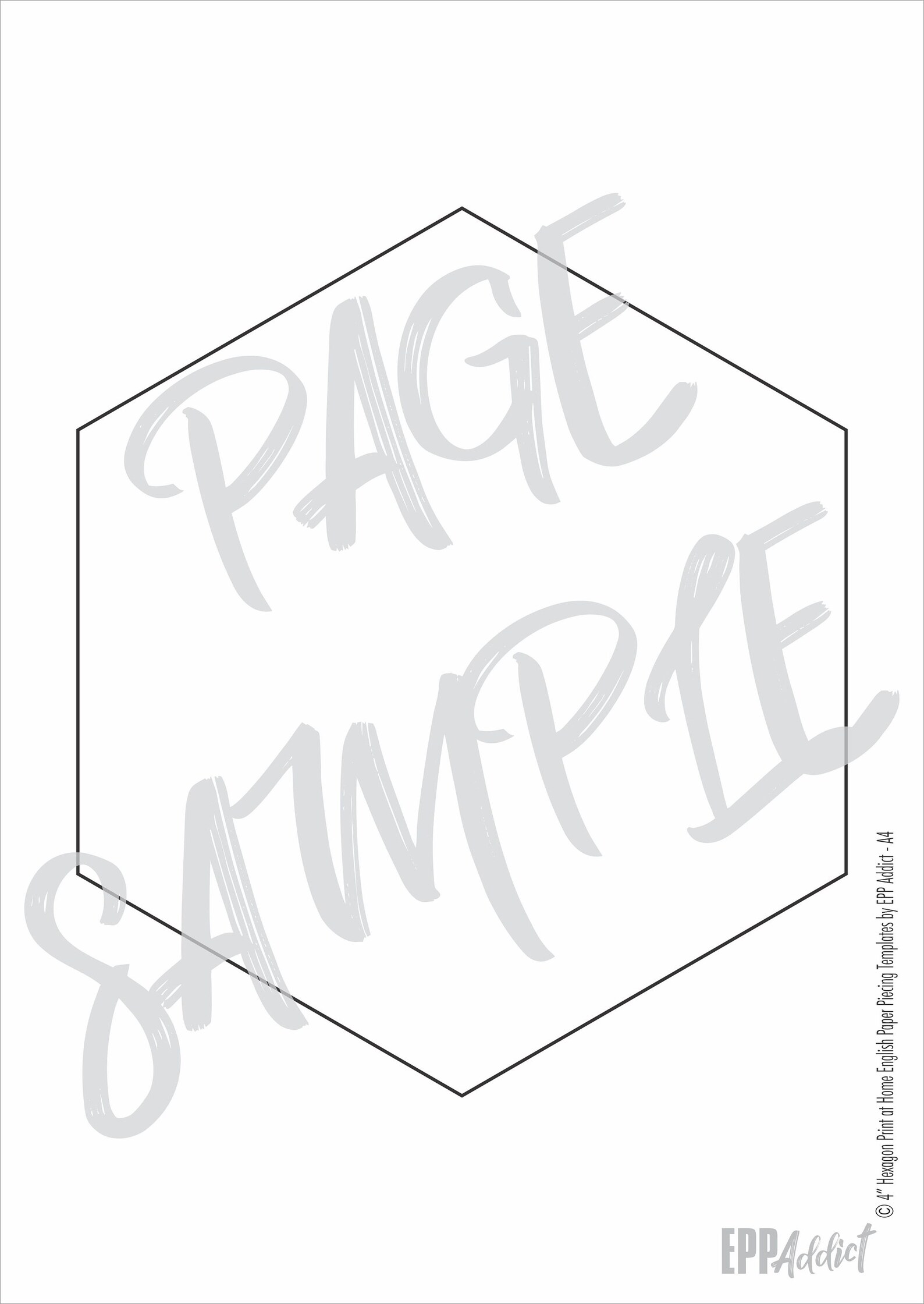 4" Printable Basic Shapes for English Paper Piecing | EPP | Pieces ...