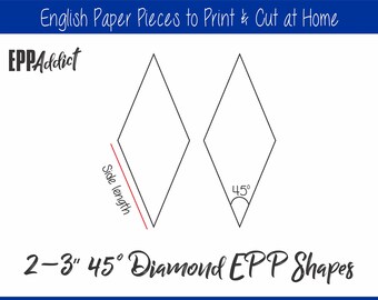 Elongated Hexagon English Paper Pieces for English Paper Piecing EPP ...