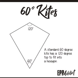 60 Degree Kite Cut Files for English Paper Piecing | SVG | DXF | Cricut ...