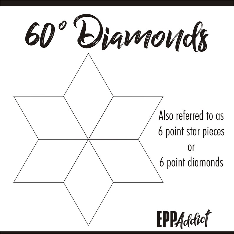 1 60 Degree Diamond Based Shapes for English Paper - Etsy