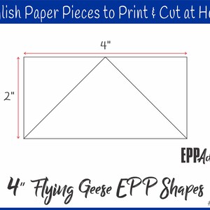 4 Flying Geese Printable English Paper Pieces EPP - Etsy Australia