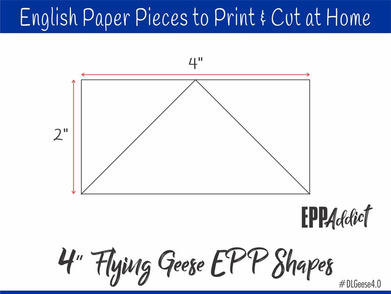 4 Flying Geese Printable English Paper Pieces EPP - Etsy Australia