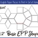 1/2" Print at Home Basic Shapes for English Paper Piecing | EPP ...
