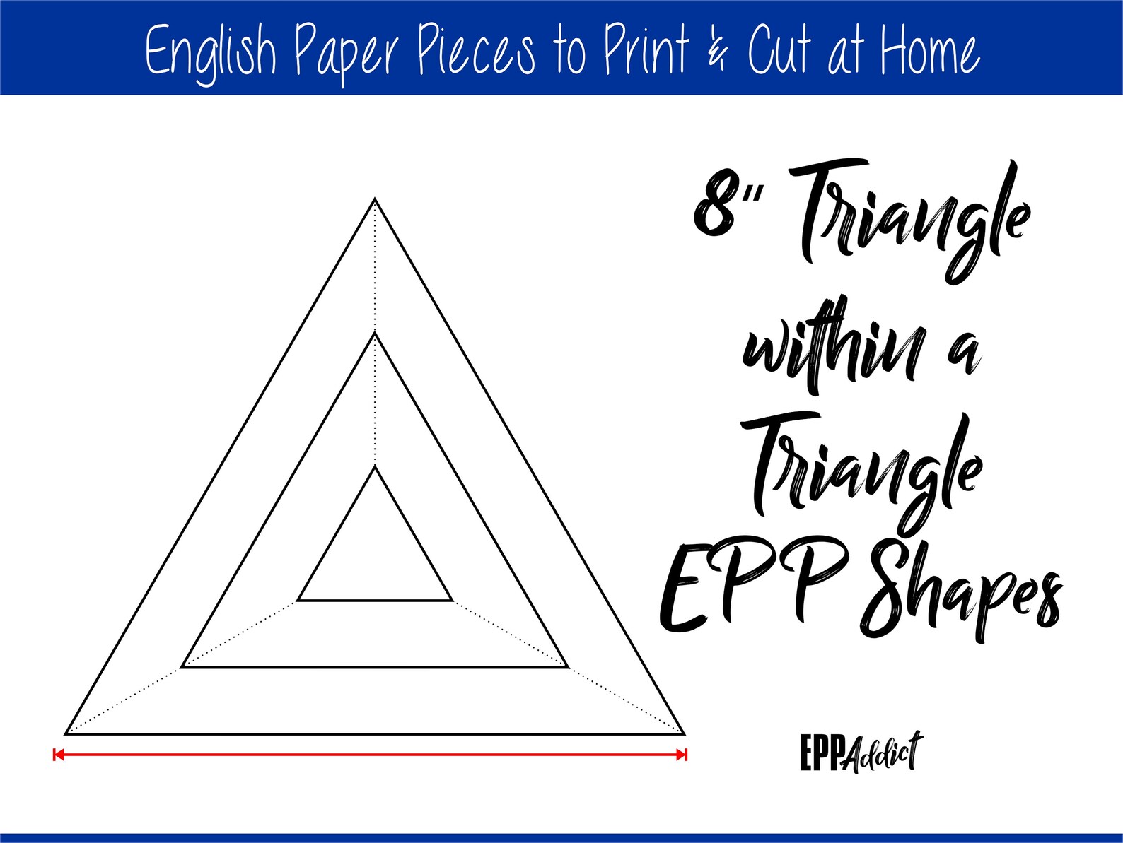 8 Print at Home Triangle within a Triangle Shapes for | Etsy