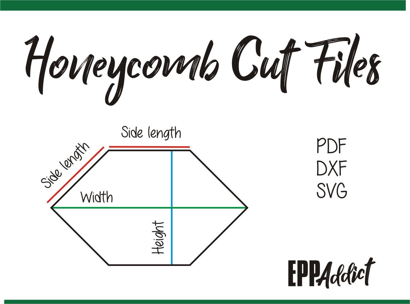 Honeycomb Cut Files for English Paper Piecing | SVG | DXF | Cricut ...