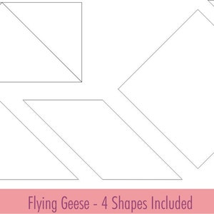 4 Flying Geese Printable English Paper Pieces EPP | Etsy