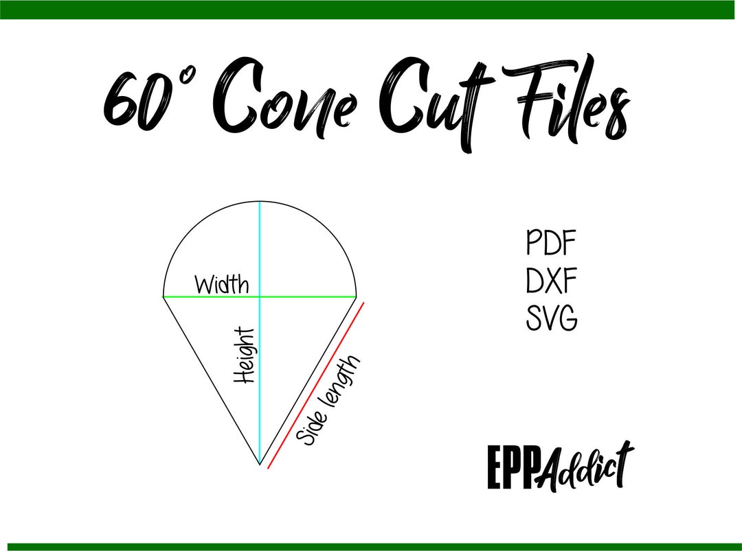 60 Degree Cone Cut Files for English Paper Piecing | SVG | DXF | Cricut ...