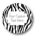 Custom Zebra Stickers - Zebra Labels - Safari-themed Sticker - Text and ...