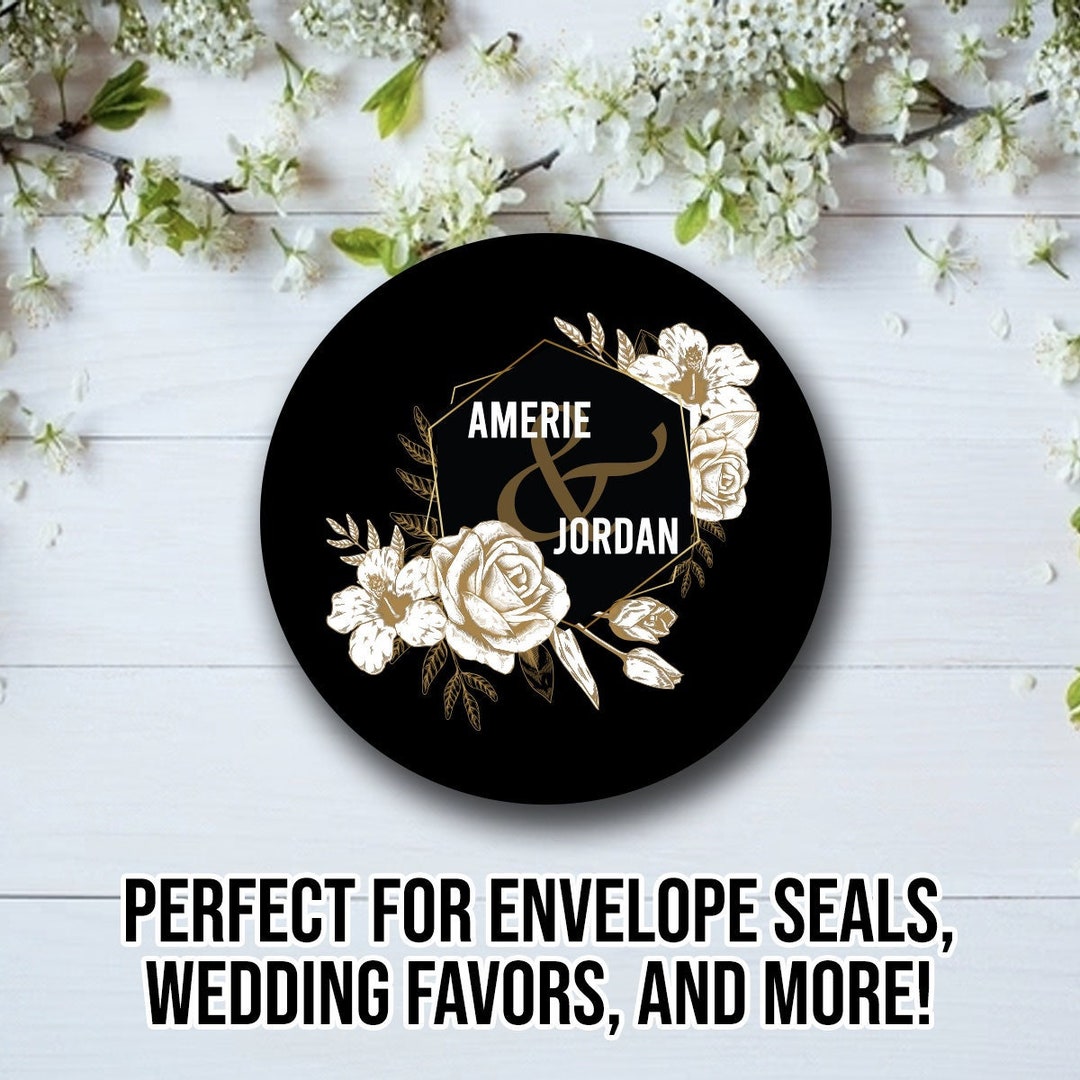 Custom Wedding Stickers • Custom Round Stickers - Custom Labels - Round ...