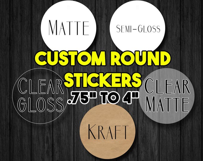 Custom Round Stickers - Custom Labels - Round Labels - Custom Clear ...