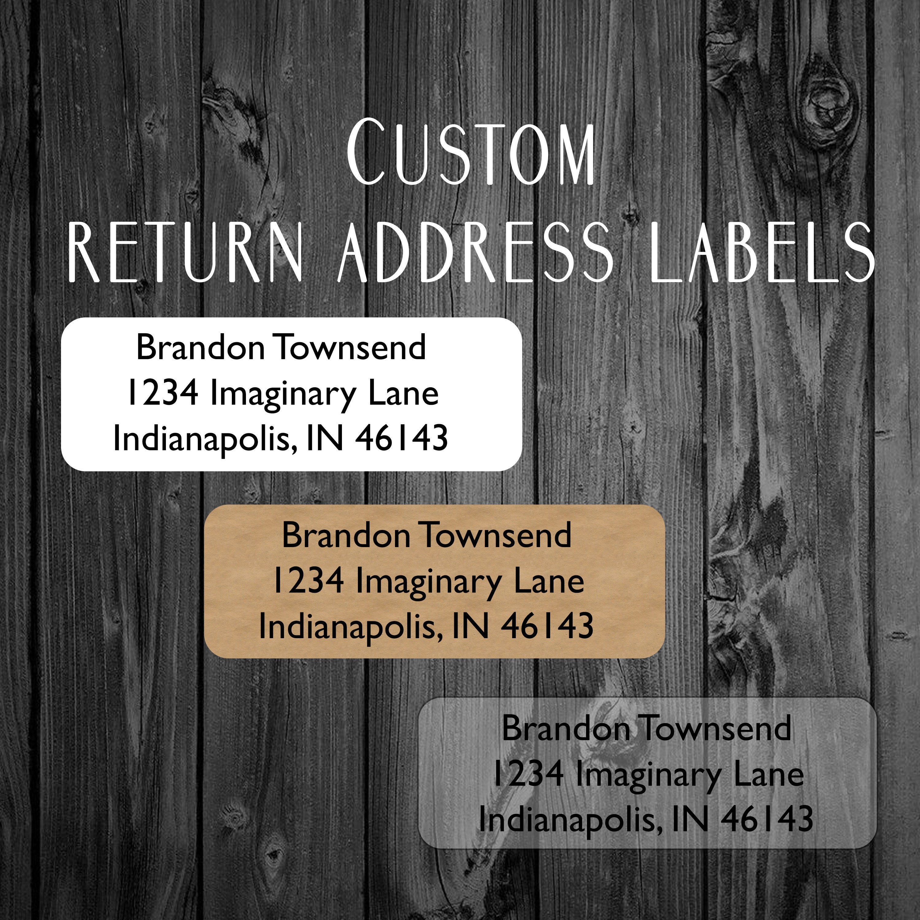 Custom Return Address Labels Custom Clear Labels Clear - Etsy