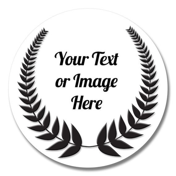 Laurel Wreath Sticker Custom Wedding Sticker Custom - Etsy
