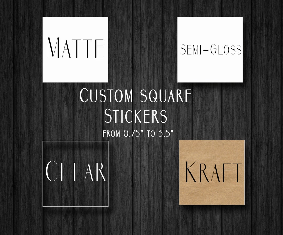Custom Square Stickers - Square Labels - Custom Clear Stickers - Custom ...
