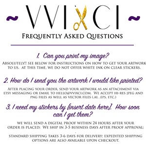 Custom Vinyl Stickers - Custom Waterproof Stickers - Available in Sizes ...