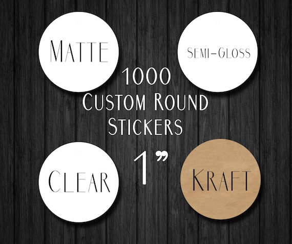 1000 1 Custom Round Stickers Custom Clear Gloss - Etsy