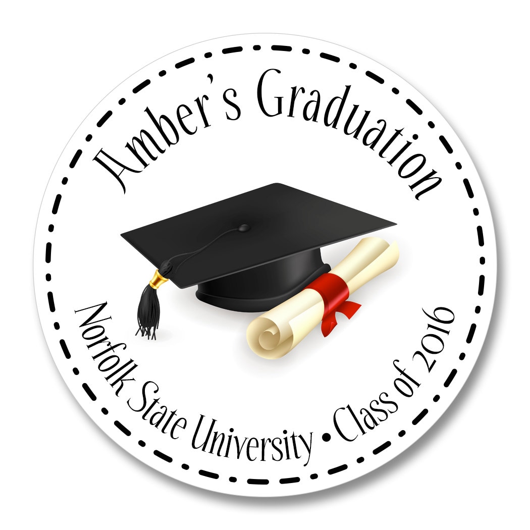Custom Graduation Stickers Custom Thank You Stickers | Etsy